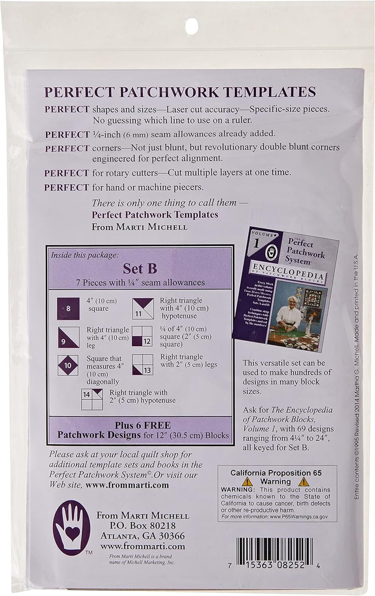 Perfect Patchwork Marti Michell Template PerfectPatchworkTemplateSetB4 ... Perfect Patchwork Marti Michell Template PerfectPatchworkTemplateSetB4 ...