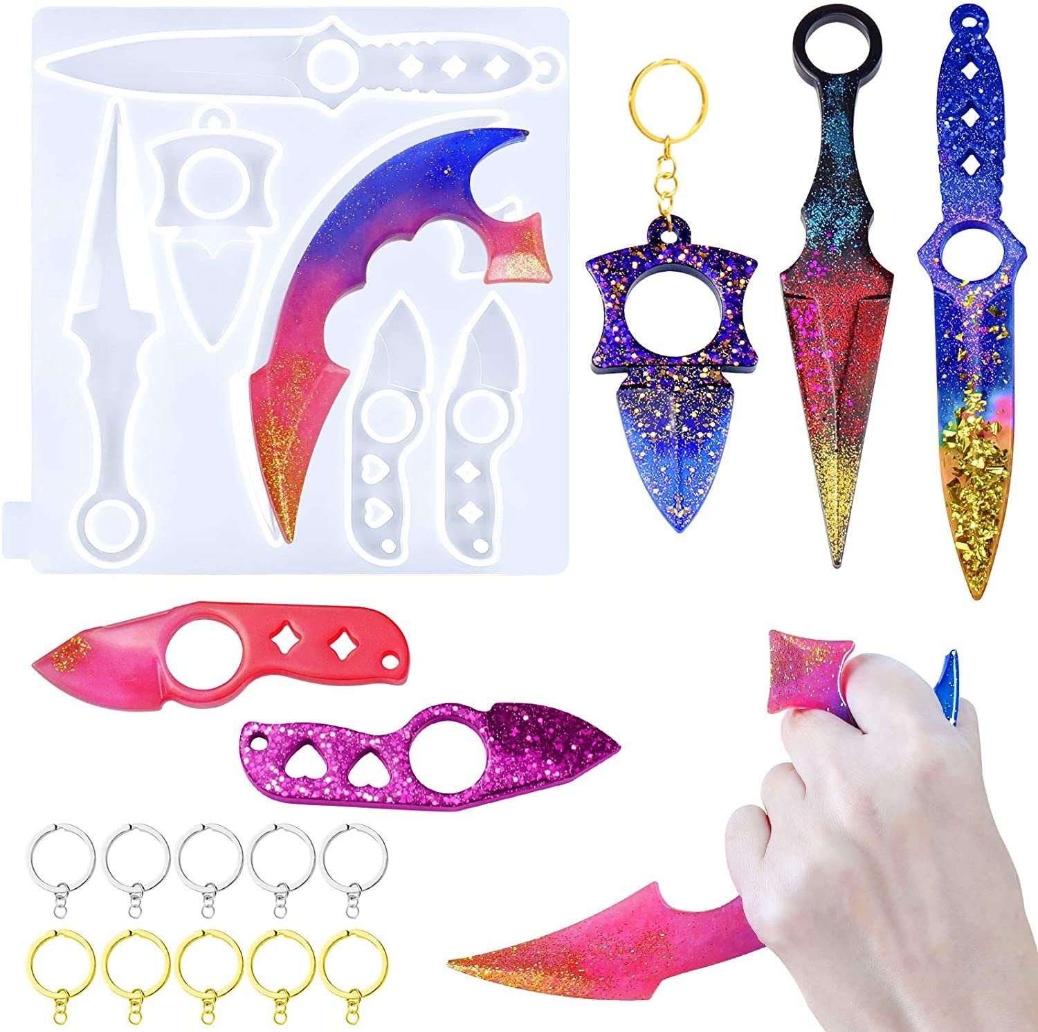 Self Defense Keychain Resin Silicone Mold – Pixiss