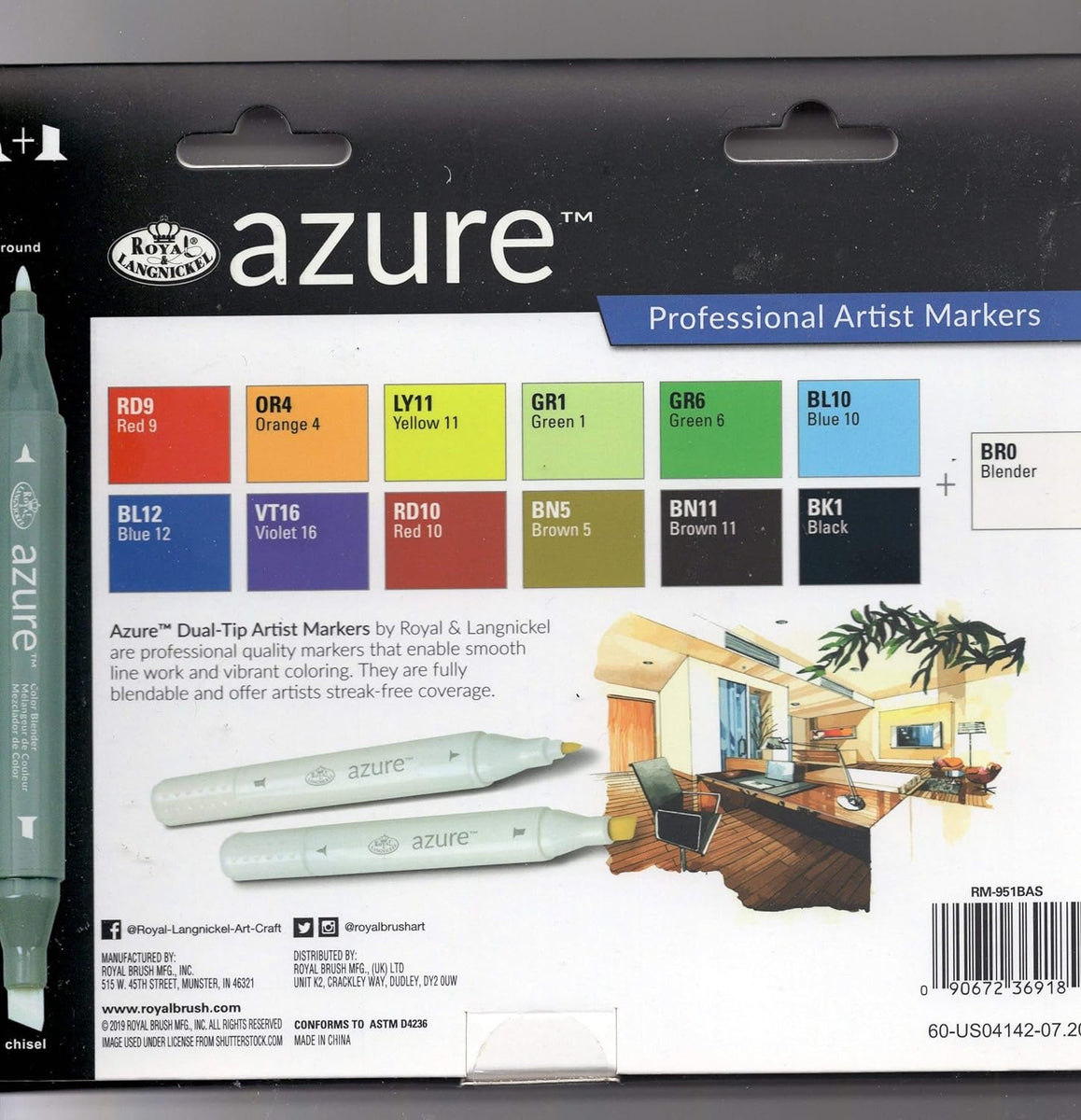 Azure Marker Set 13/Pkg – Pixiss