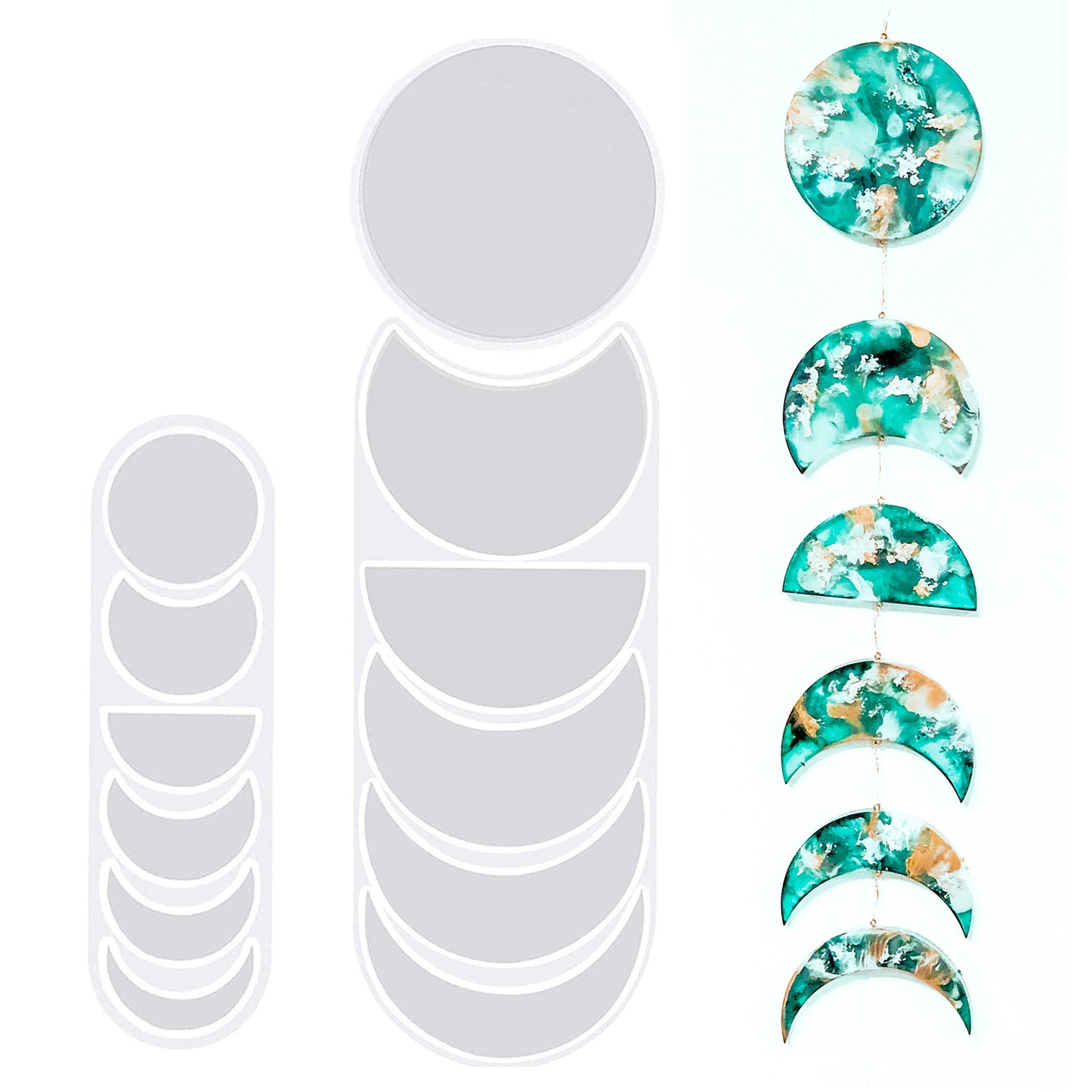 PIXISS Silicone Moon Phase Mold Set of 2 – Pixiss