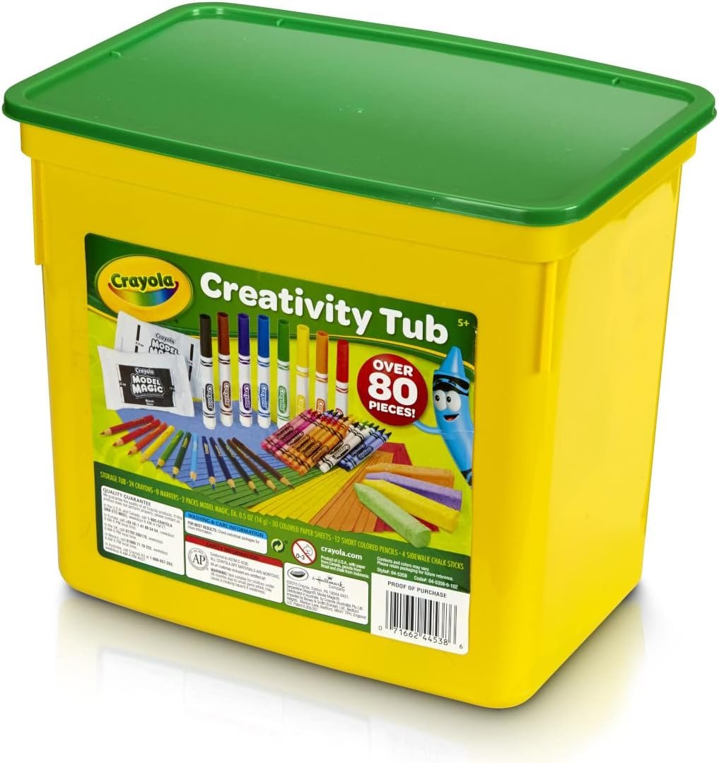 Crayola Creativity Tub, Arts and Crafts, Over 80 Tools, Crayons & Mark ...