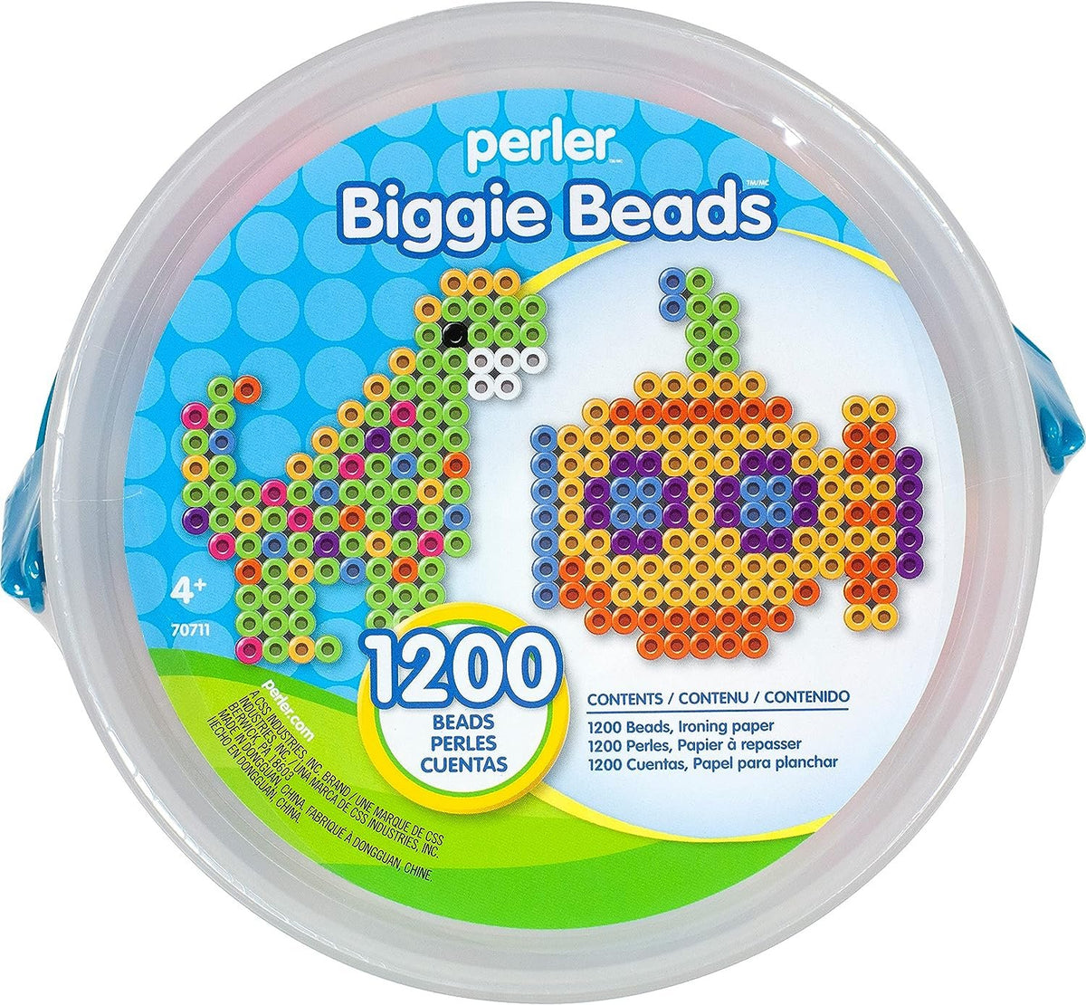 Perler 439458 BIGGIE Beads 1,200/Pkg, Assorted Colors – Pixiss