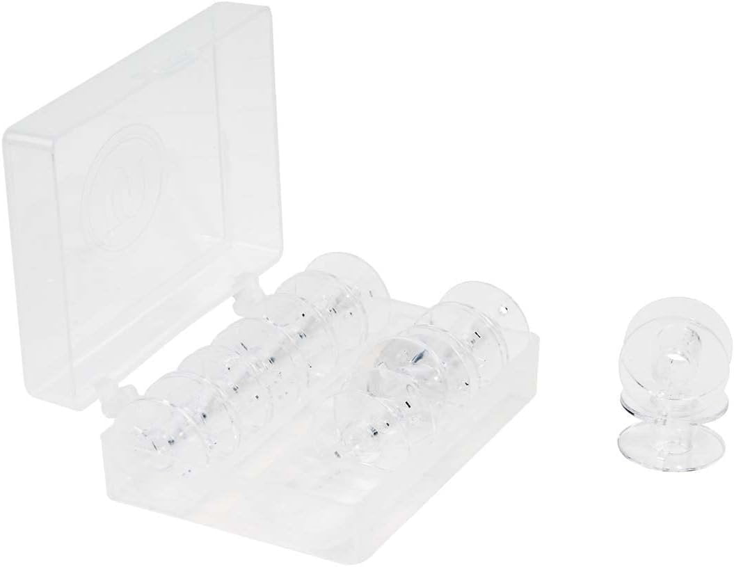SINGER 06543 Class 15J Bobbins, Transparent, 12-Count – Pixiss