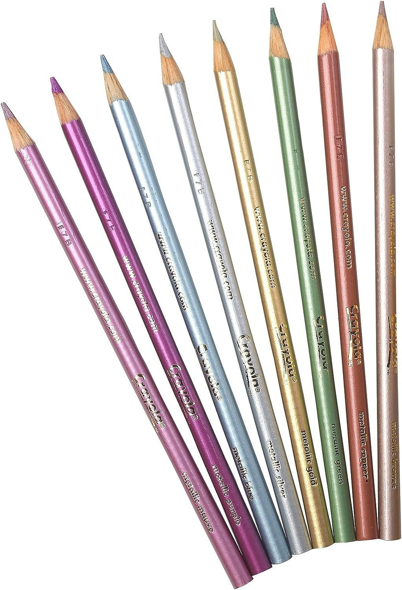 Crayola Metallic Colored Pencils, Long, 8-Pack – Pixiss