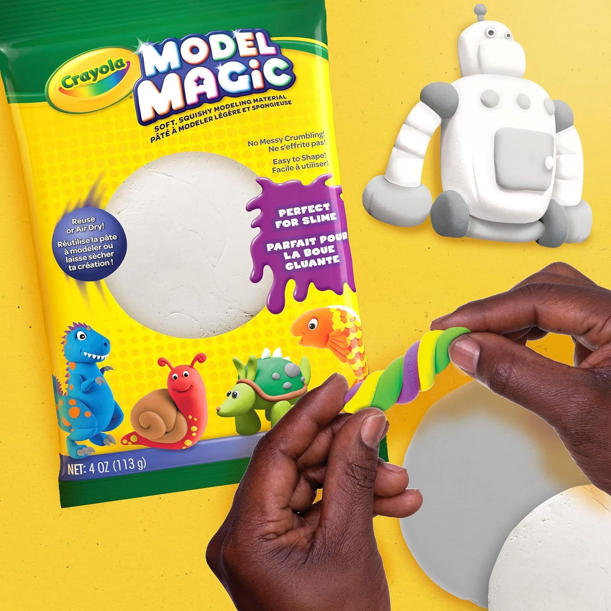 Crayola Model Magic White, Modeling Clay Alternative, At Home Crafts f ...