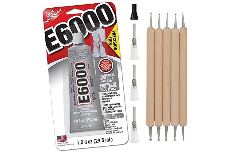 E6000 1-Ounce Tube with Precision Tips Industrial Strength Adhesive fo ...