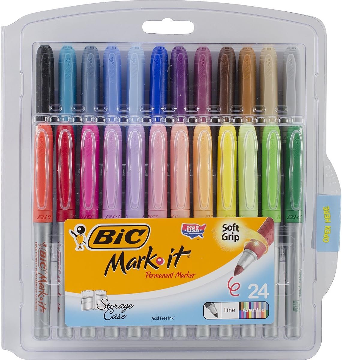 BIC Mark-It Fine Point Permanent Markers 24/Pkg-Assorted Colors – Pixiss