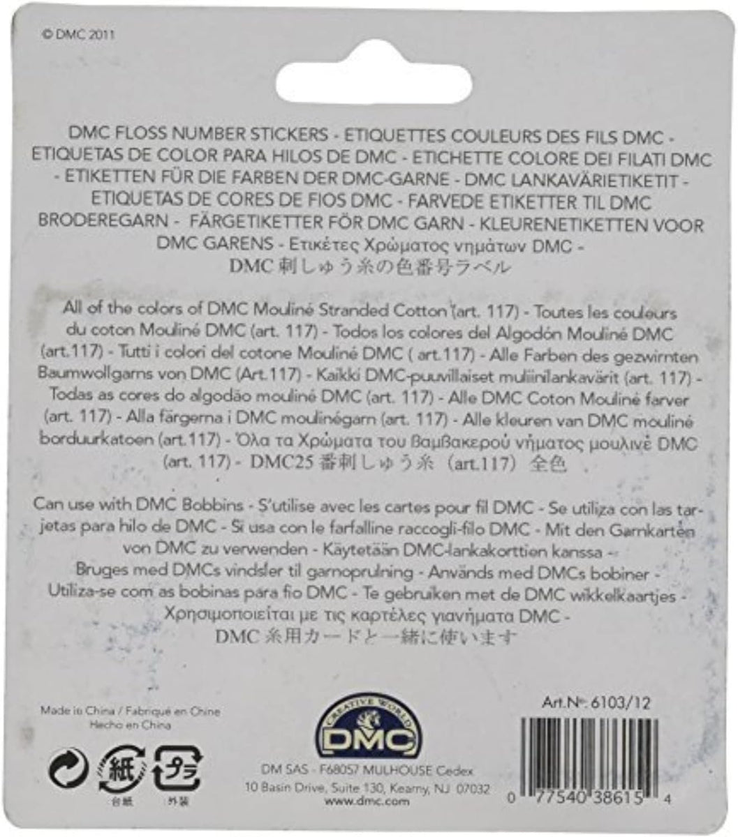 DMC Floss Number Stickers 500 Labels 6103 (6-Pack) – Pixiss